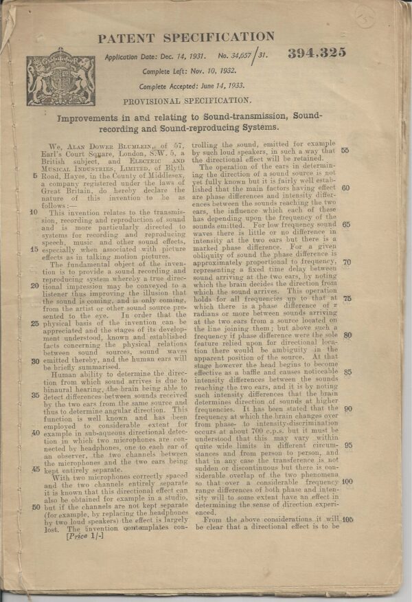 Alan Blumlein - Hi-Fi Hall of Fame